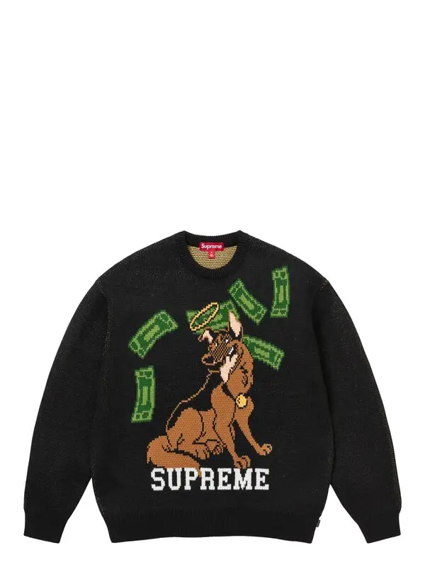 Supreme All Dogs Go To Heaven Sweater - Black