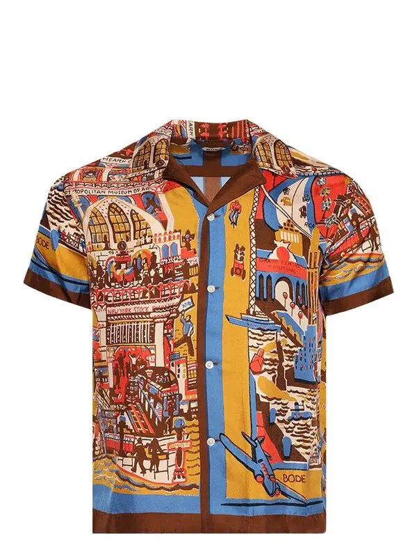 BODE Manhattan Island Short Sleeve Shirt - Multicolor