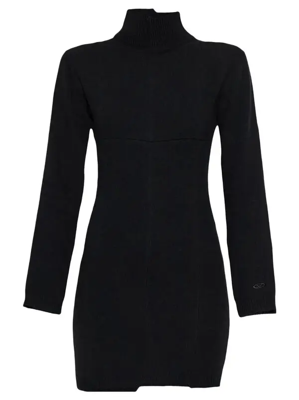 Vetements Cut-up Knitted Mini Dress - Black