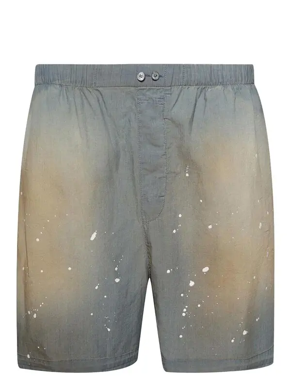 Acne Studios Logo Stamp Shorts - Blue