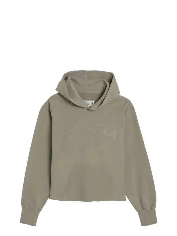 MAISON MARGIELA Firm Cotton Fleece Hoodie - White
