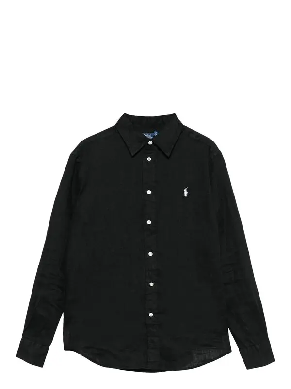 Polo Ralph Lauren Classic Long-sleeve Button-down Shirt - Black