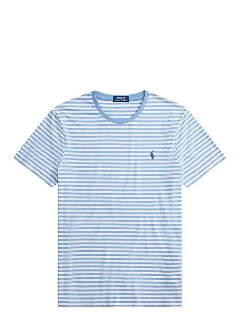 Polo Ralph Lauren Striped Brand-embroidered Cotton-jersey T-shirt Xxl - Blue Multi