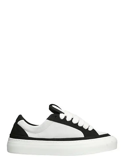 NUMERIS Athena Skate Suede Trainers - White/blk