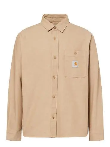 Carhartt Work In Progress Edgar Logo-patch Cotton Shirt - Peanut Wax
