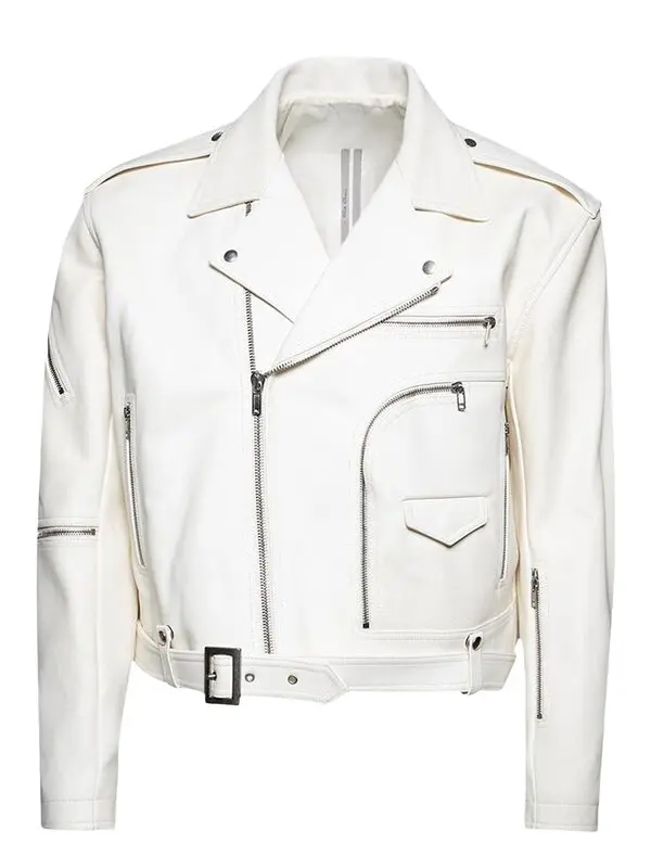 Rick Owens Cropped Bauhaus Stooges Jacket - White