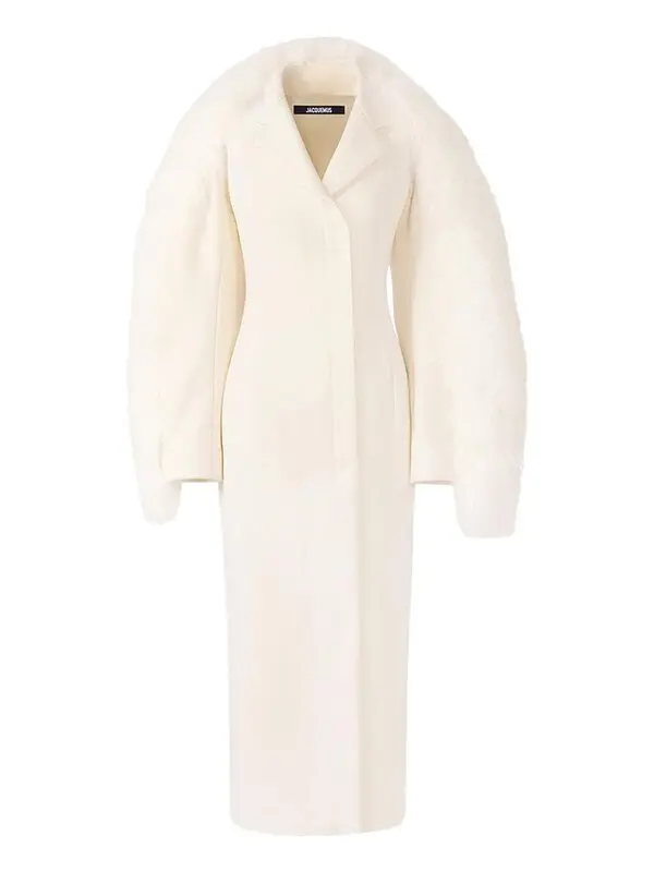 Jacquemus Le Manteau Boa - White