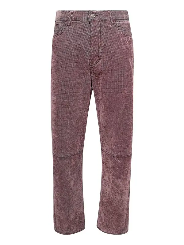 NAHMIAS Flocked Venice Straight Leg Jeans - Pink