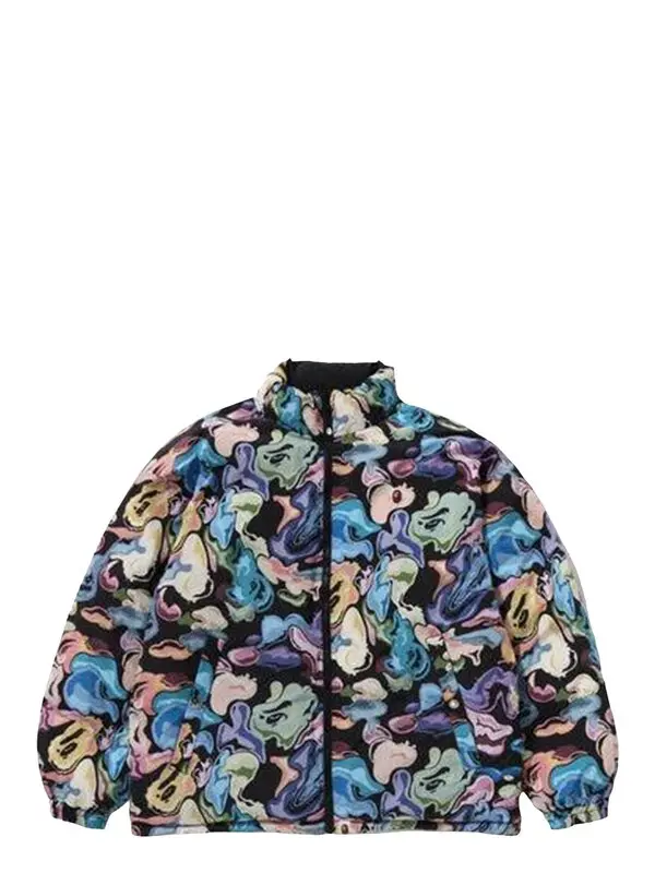 A BATHING APE Art Camo Reversible Down Jacket - Black