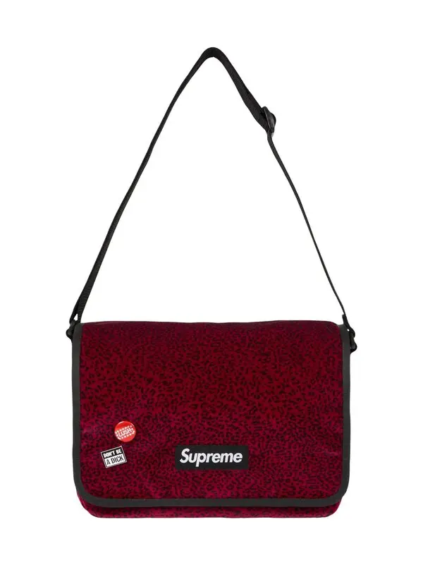 Supreme Velvet Small Messenger Bag - Red