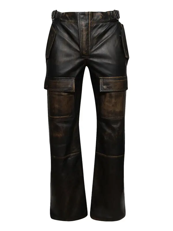 MISBHV Vintage Leather Moto Pants - Black
