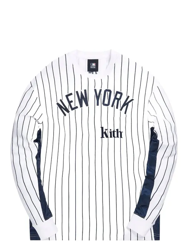 Kith For Major League Baseball New York Yankees Long-sleeve Quinn Combo - White