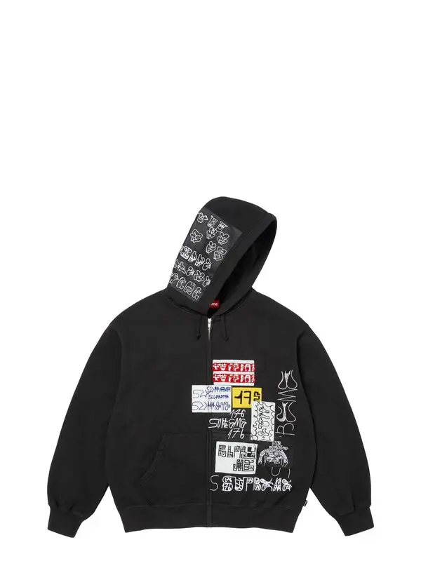 Supreme 176 Zip Up Hooded Sweatshirt - Black