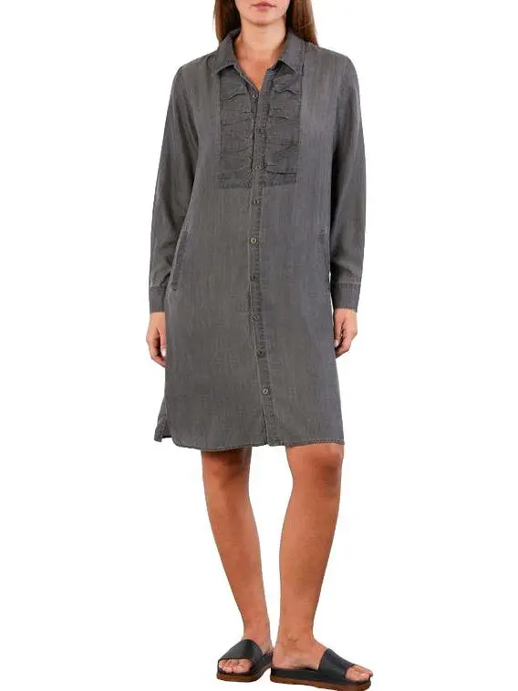 WASH LAB DENIM Kiss The Day Long Sleeve Shirtdress - Set Grey