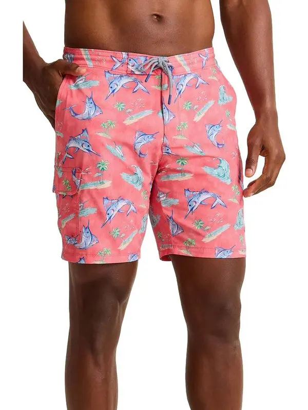 Tommy Bahama Printed Board Shorts - Melon Berry