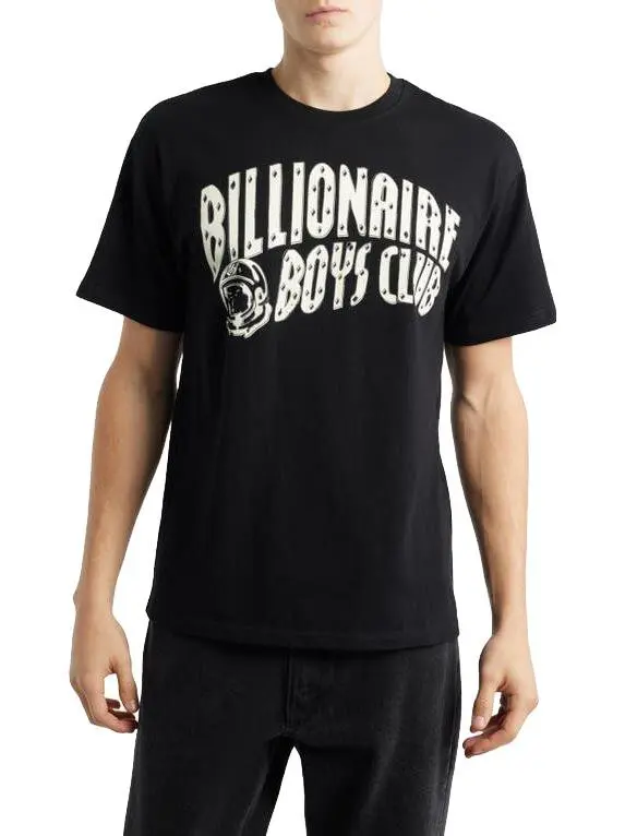 BILLIONAIRE BOYS CLUB Curve Logo Graphic Cotton T-shirt - Black
