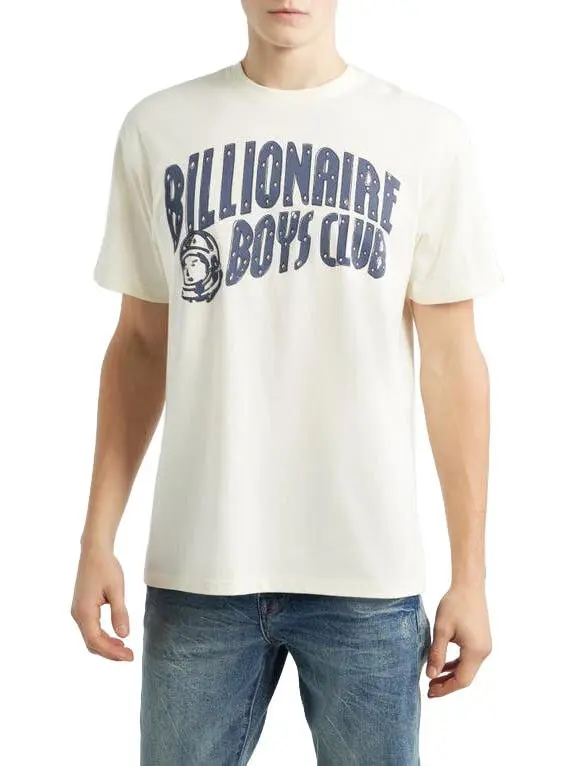 BILLIONAIRE BOYS CLUB Curve Logo Graphic Cotton T-shirt - Winter White