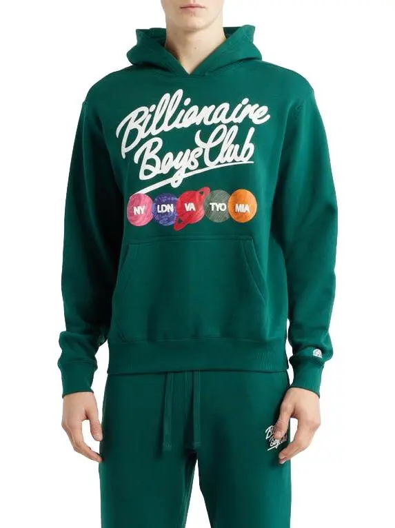 BILLIONAIRE BOYS CLUB Graphic Cotton Hoodie - Rain Forest