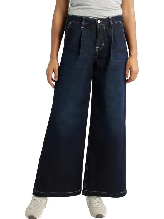 CITY BLUES Wide Leg Trouser Jeans - Indigo