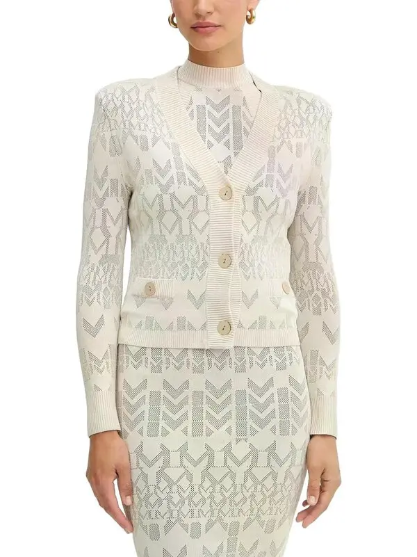 MARCIANO Patterned Button Cardigan - Neutrals