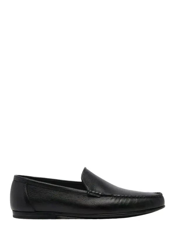 Bally Grained Leather Loafers - Black