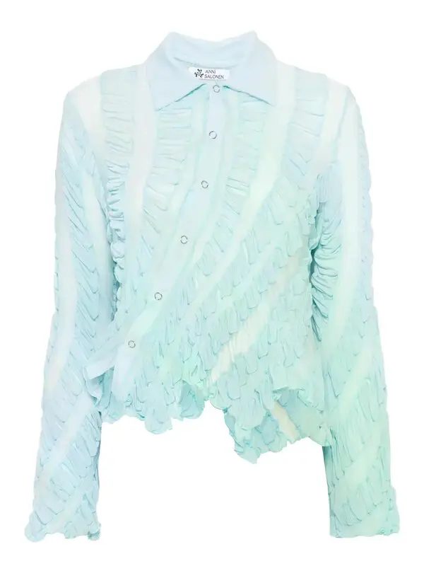 ANNI SALONEN Ruffled Shirt - Blue