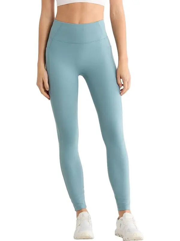 Beyond Yoga Allure Zip Pocket Leggings - Misty Blue