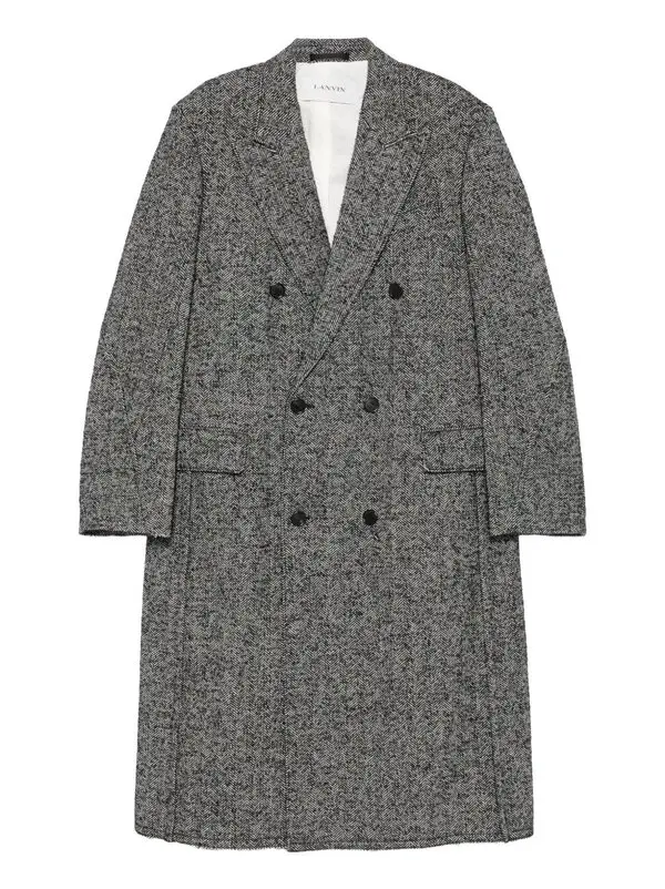 LANVIN Tailored Double-breasted Coat - Black