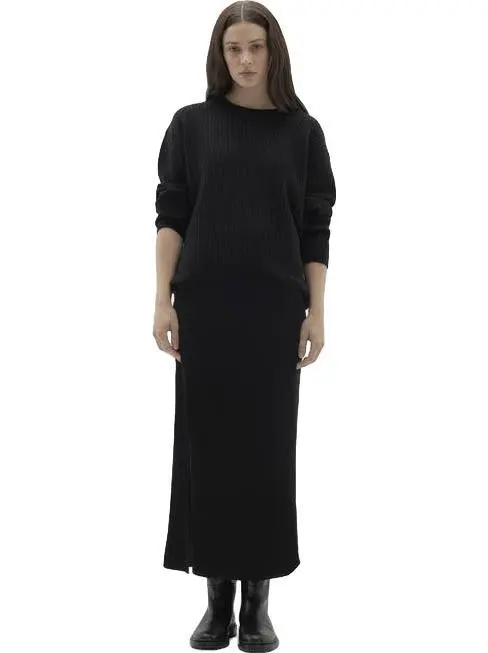 Naked Cashmere Campbell Ribbed Crewneck Cashmere Sweater - Black