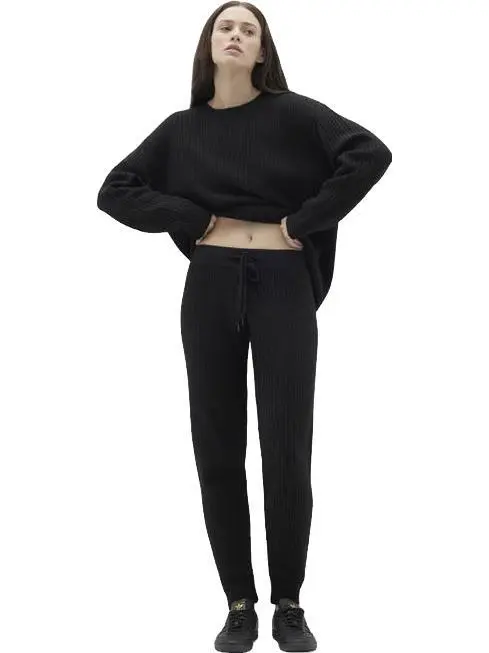 Naked Cashmere Heidi Ribbed Jogger Pant - Black