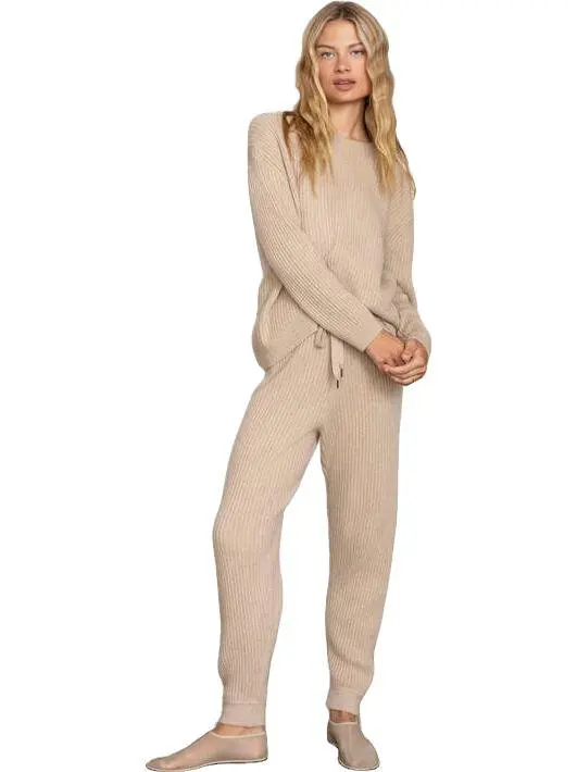 Naked Cashmere Heidi Ribbed Jogger Pant - Flax