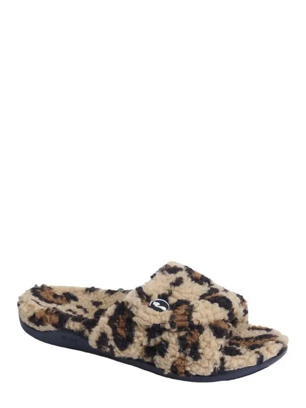 STRIVE Zoey Faux Fur Slippers - Leopard