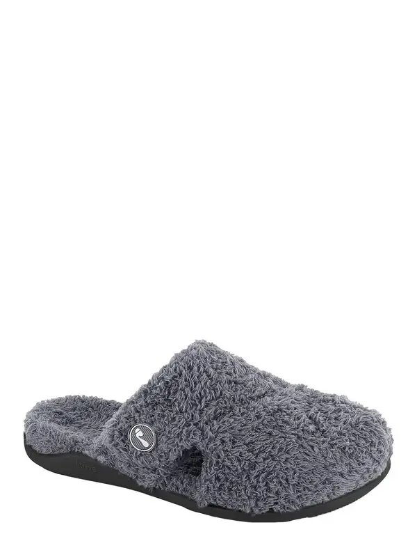 STRIVE Faux Fur Slide Slipper - Charcoal