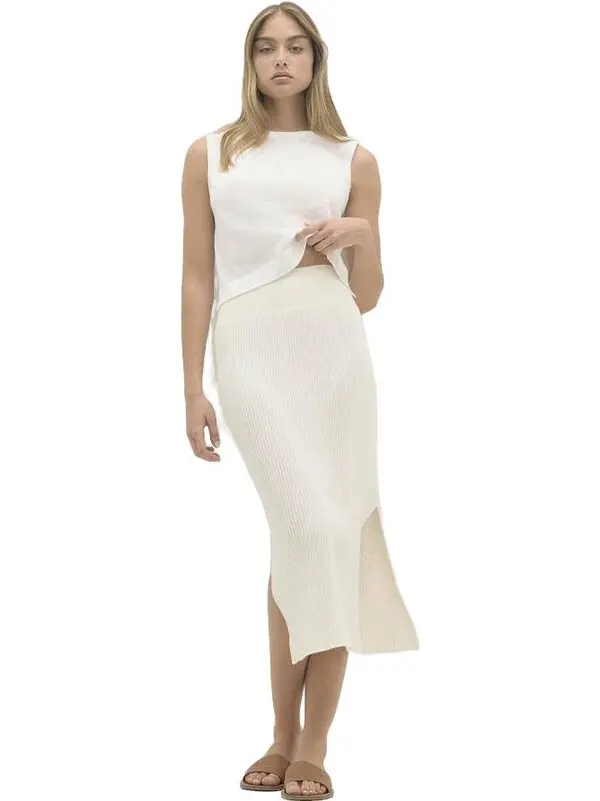 Naked Cashmere Aubrie Midi Skirt - Ecru
