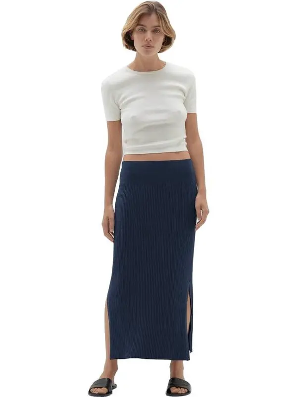 Naked Cashmere Aubrie Midi Skirt - Navy