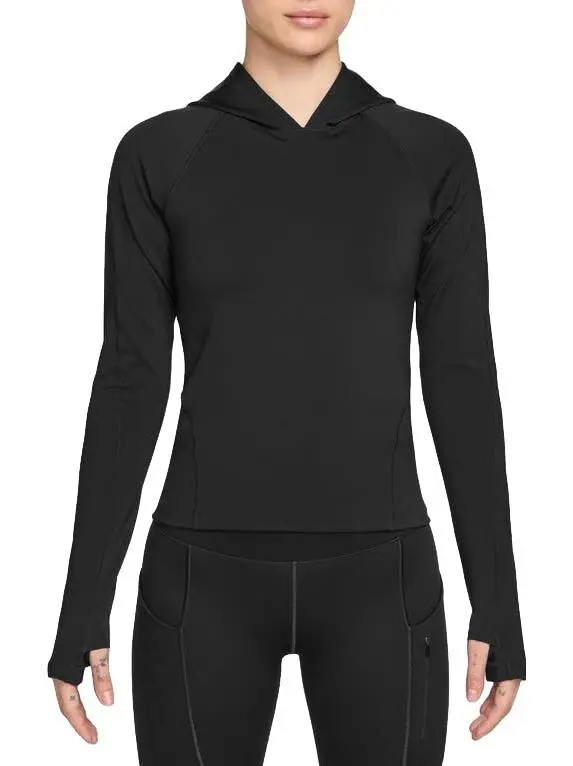 Nike Dri-fit Hooded Long-sleeve Top - Black