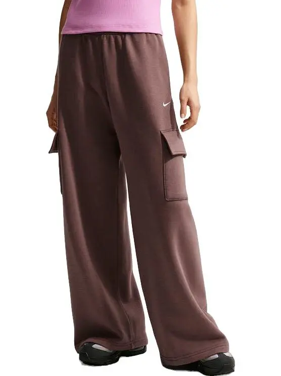 Nike Sportswear Phoenix Fleece Wide Leg Cargo Sweatpants - 502 Tattoo/sail