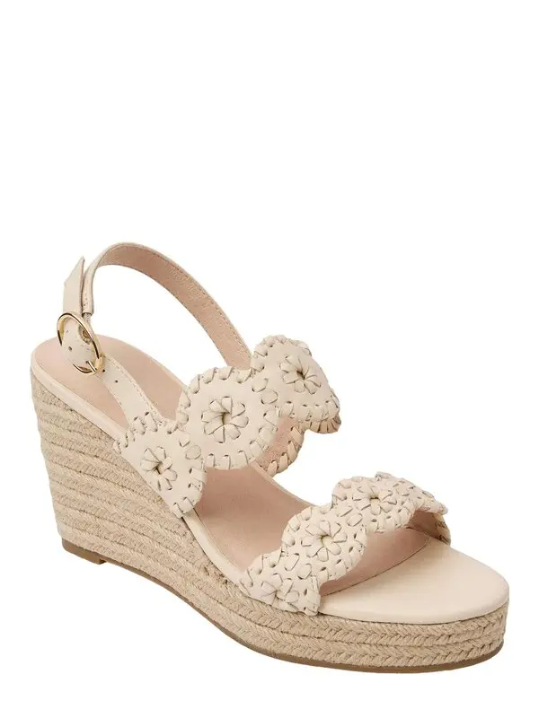 Jack Rogers Laurin Platform Wedge Sandal - Ivory