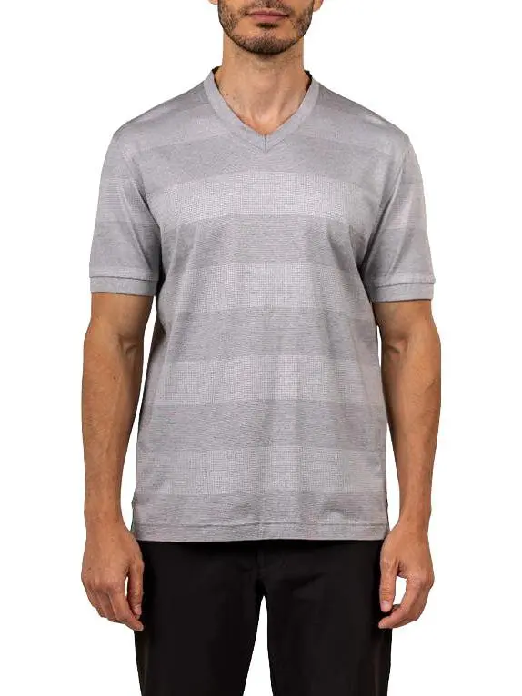 MACEOO Vivaldi Cloud V-neck Cotton T-shirt - Grey