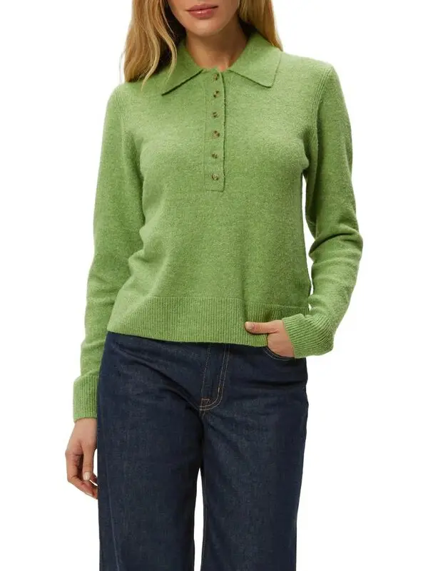 Michael Stars Margie Polo Sweater - Poppy
