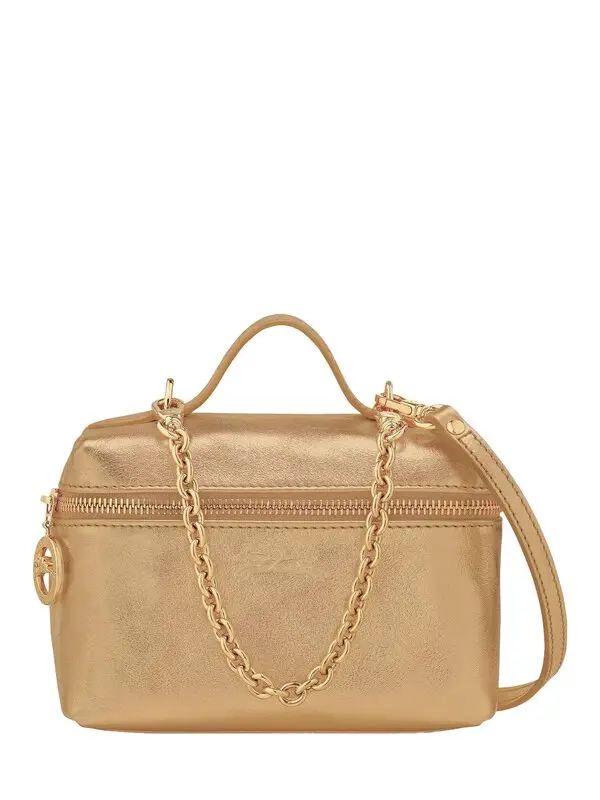 Longchamp Le Pliage Xtra Leather Crossbody Bag - Gold