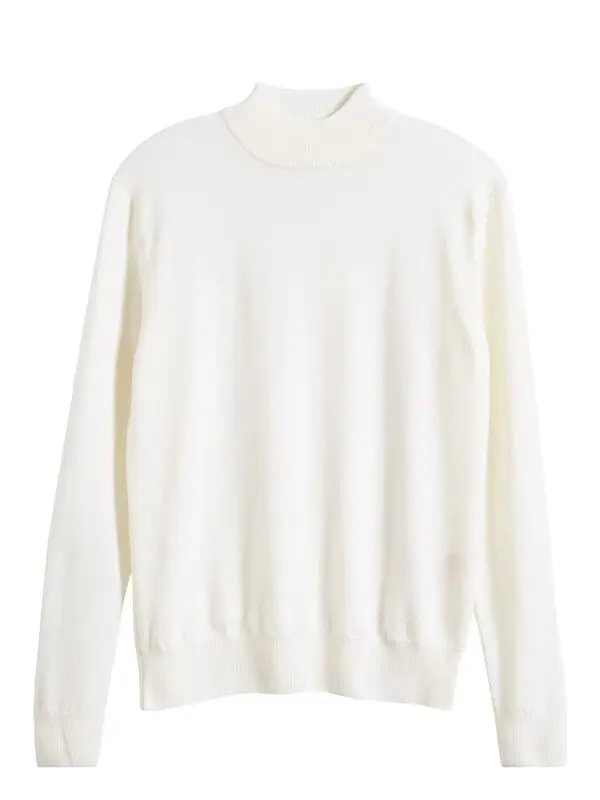 AURELIEN Cashwool® Mock Neck Sweater - Ivory