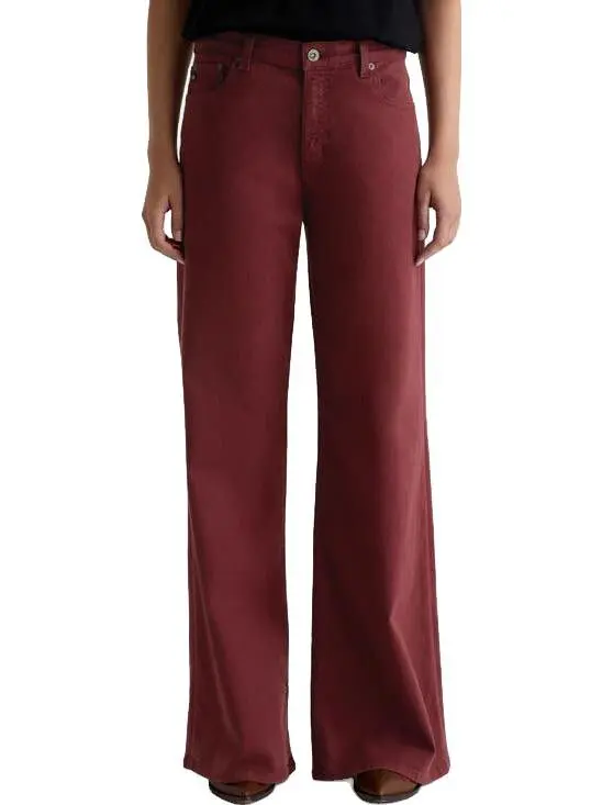 Ag Saige Wide-leg Jeans - Cranberry