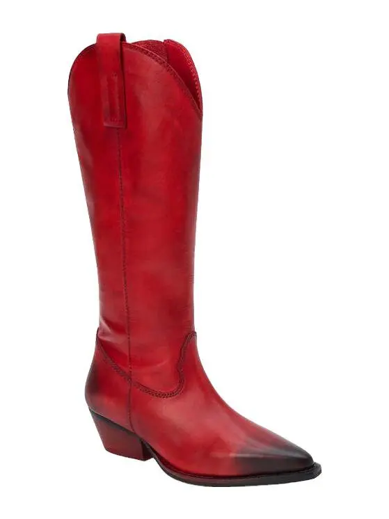 Matisse Remington Knee High Western Boot - Red