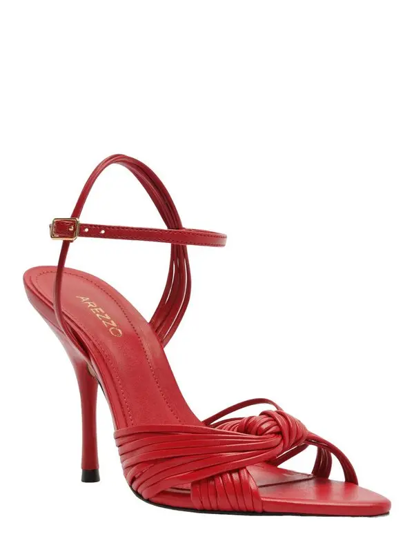 AREZZO Rosalie Pointed Toe Slingback Sandal - Brigth Red