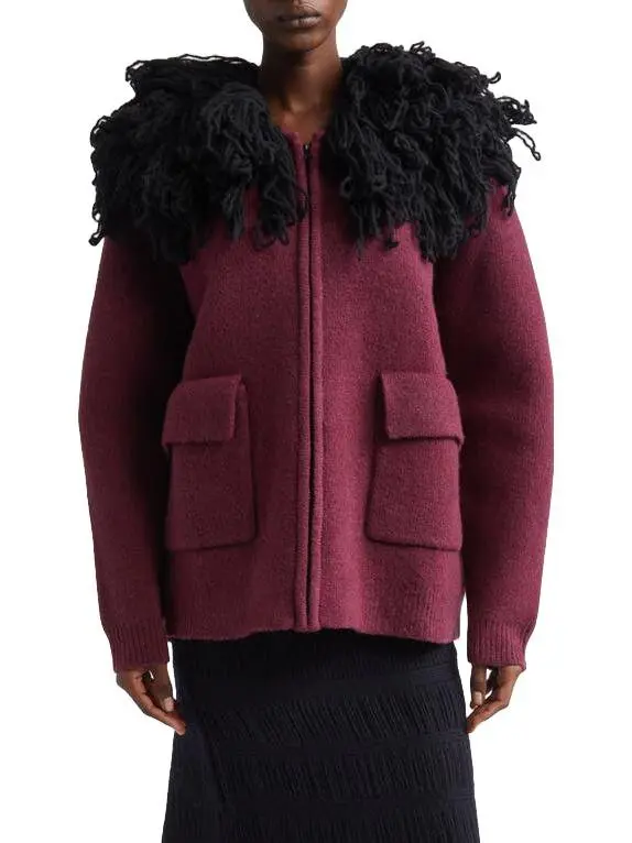 DIOTIMA Wool-blend Cardigan - Barolo