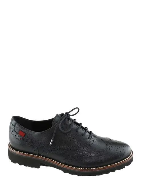 MARC JOSEPH NEW YORK Central Park West Leather Wingtip Oxford - Black Mini Grainy
