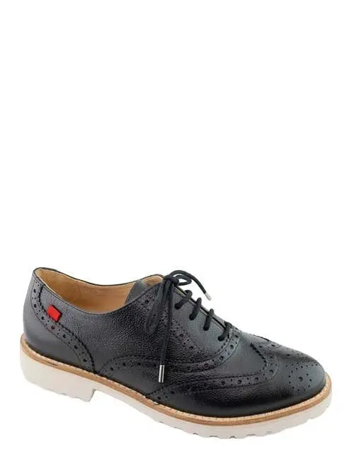 MARC JOSEPH NEW YORK Central Park West Leather Wingtip Oxford - Black Svelte Grainy