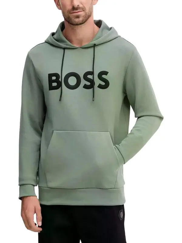 BOSS Logo-detailed Hoodie - Green