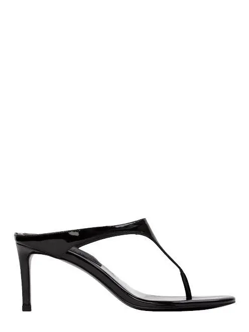 BLACK SUEDE STUDIO Laurel 65 Patent Mule - Black Patent Leather